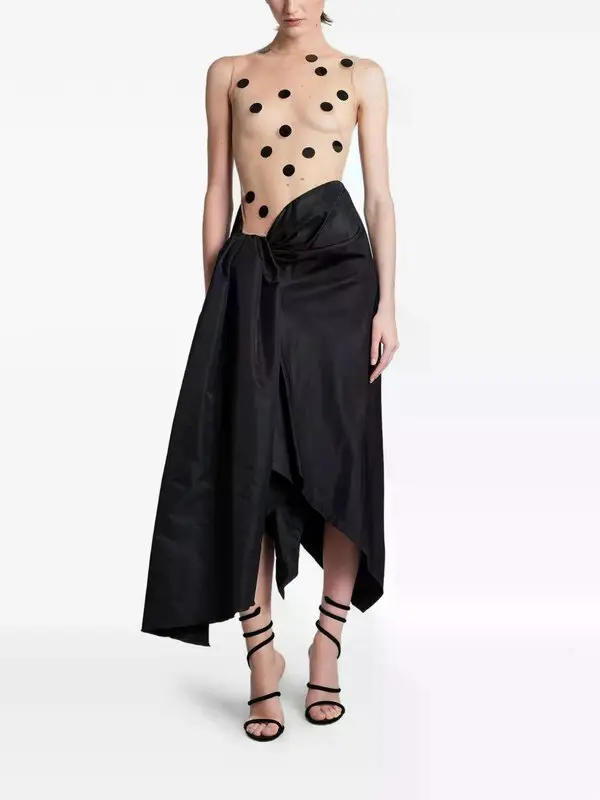 David Koma Sequin-embellished Asymmetrical Maxi Dress - Black