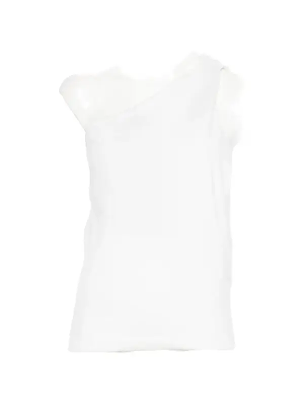 RÓHE One-shoulder Sleeveless Top - White