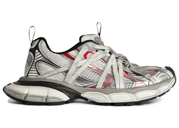 Balenciaga 3xl Extreme Lace Sneakers - Grey/silver/red