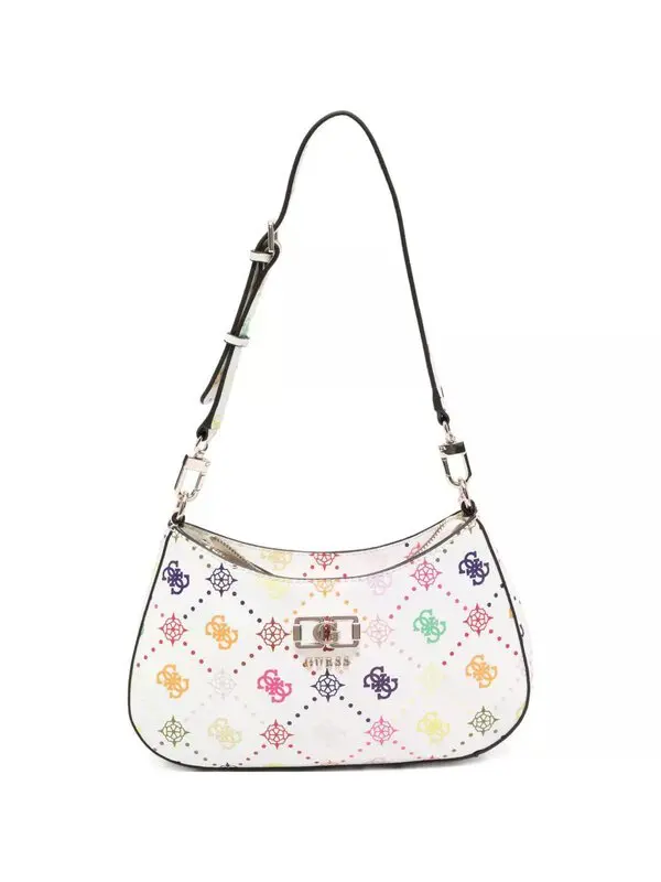 Guess Logo-plaque Shoulder Bag - White
