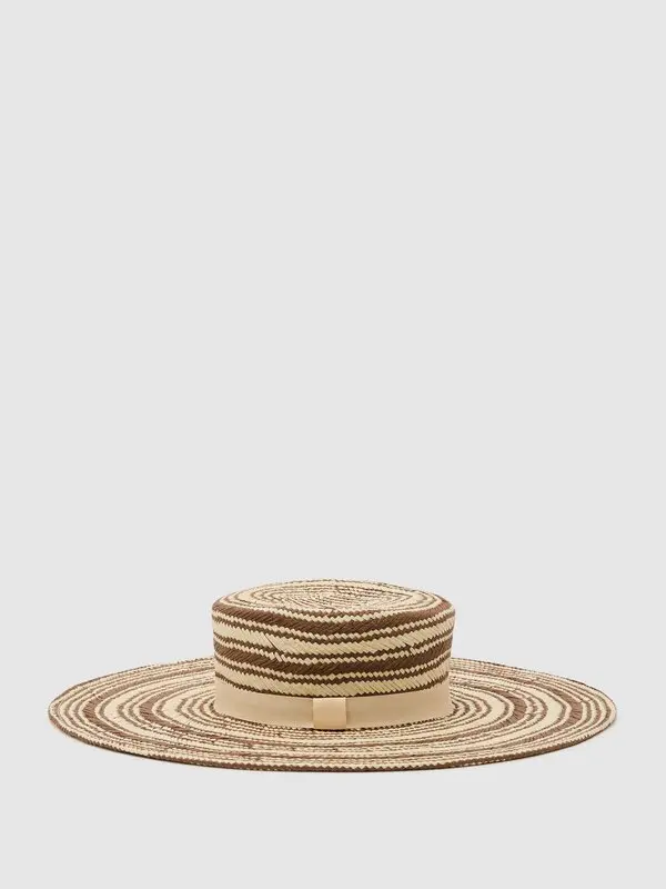 REISS Tatiana Striped Sun Hat