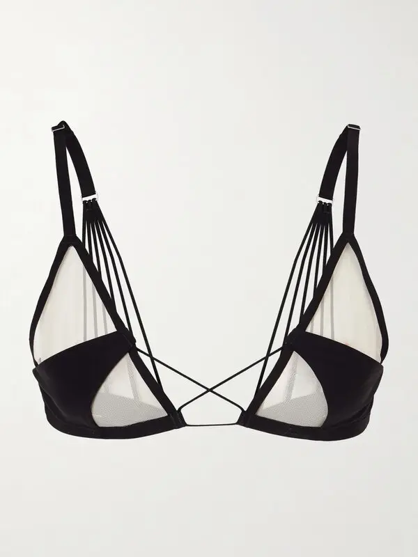 Rick Owens Tulle-trimmed Bra - Multi