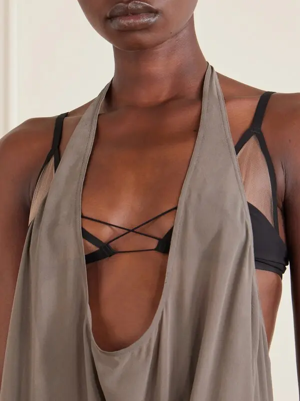 Rick Owens Tulle-trimmed Bra - Multi