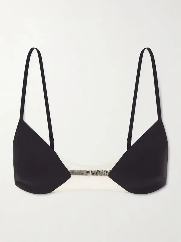 Rick Owens Tulle-trimmed Bra - Multi
