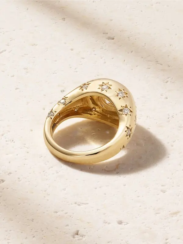 MARLO LAZ Disco 14-karat And Diamond Ring