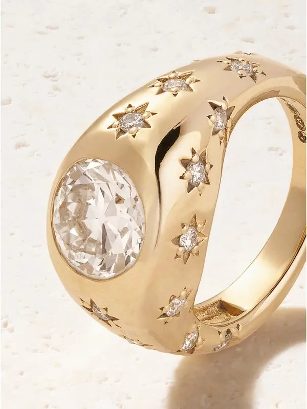 MARLO LAZ Disco 14-karat And Diamond Ring