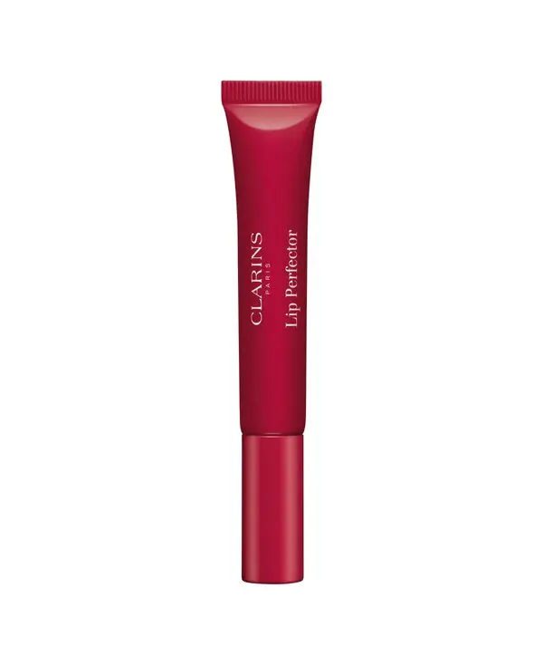 Clarins Lip Perfector Peptide-plumping And Hydrating Lip Gloss - 18 Intense Garnet (wine Red)