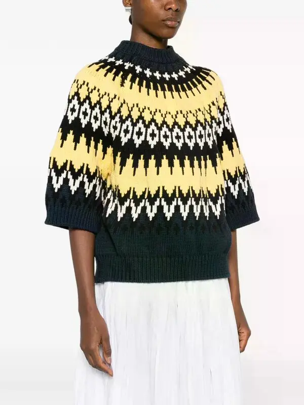 N°21 Patterned Knit Round-neck Sweater