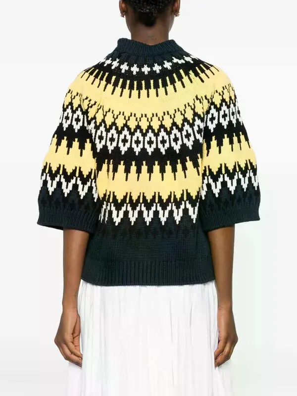 N°21 Patterned Knit Round-neck Sweater