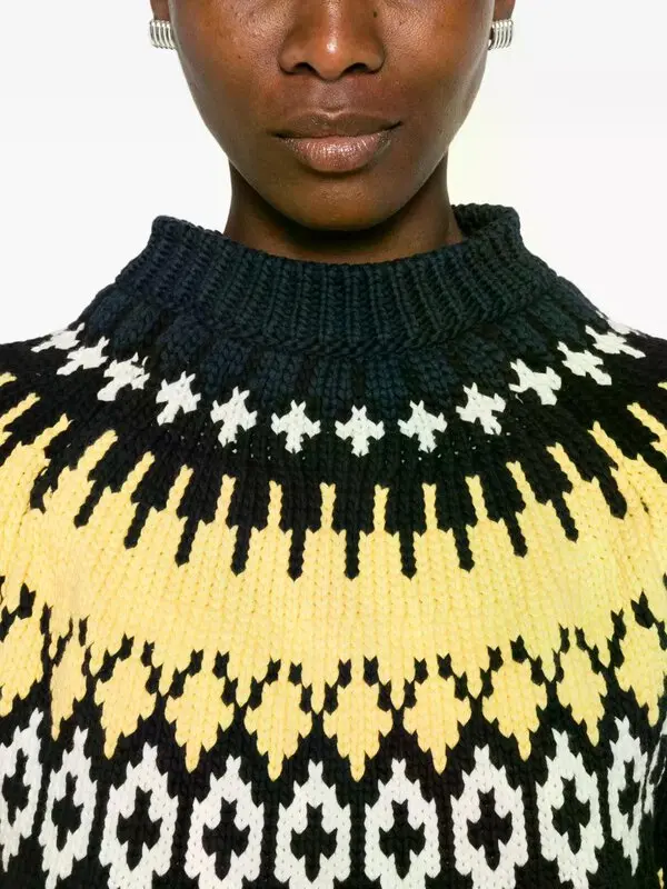 N°21 Patterned Knit Round-neck Sweater