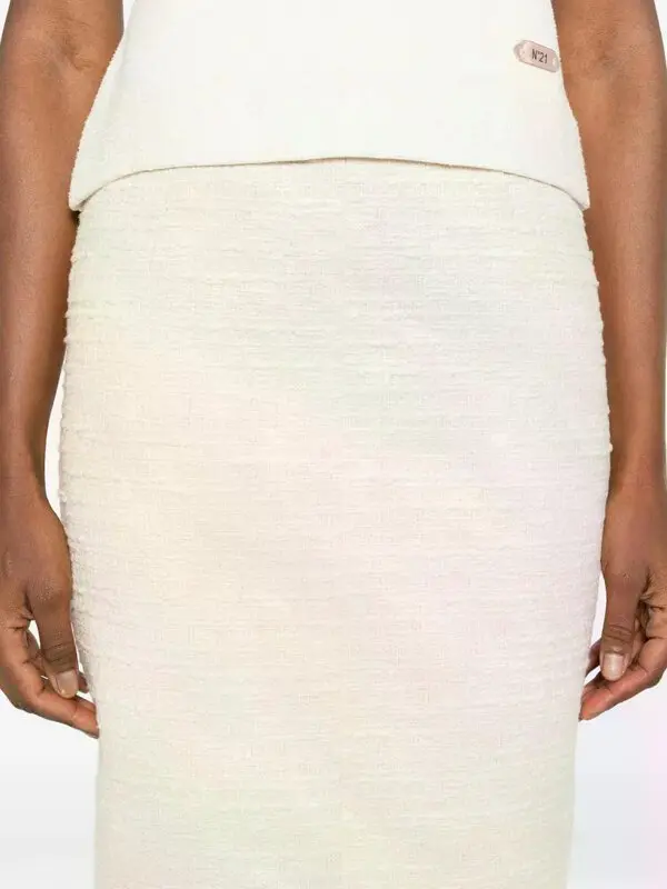 N°21 Zip-fastening Midi Skirt - Neutrals