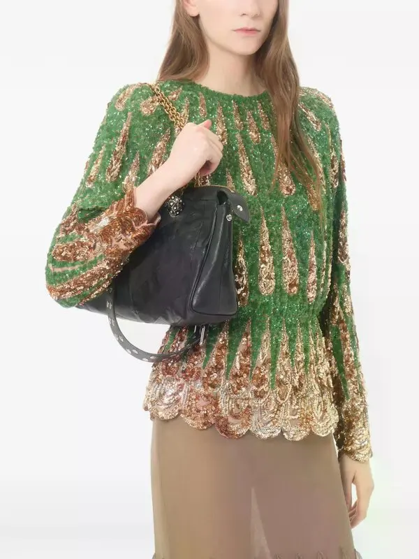 Valentino Garavani Embellished Chiffon Top