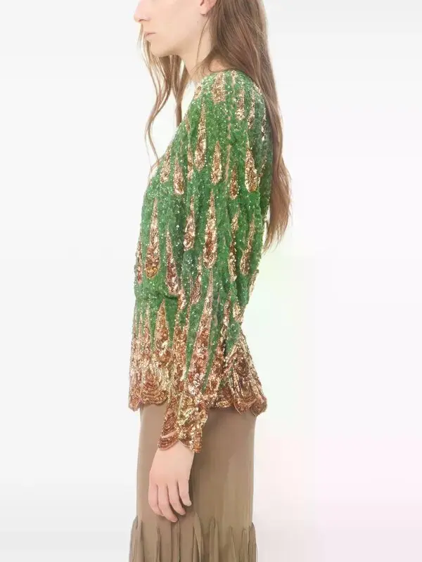 Valentino Garavani Embellished Chiffon Top
