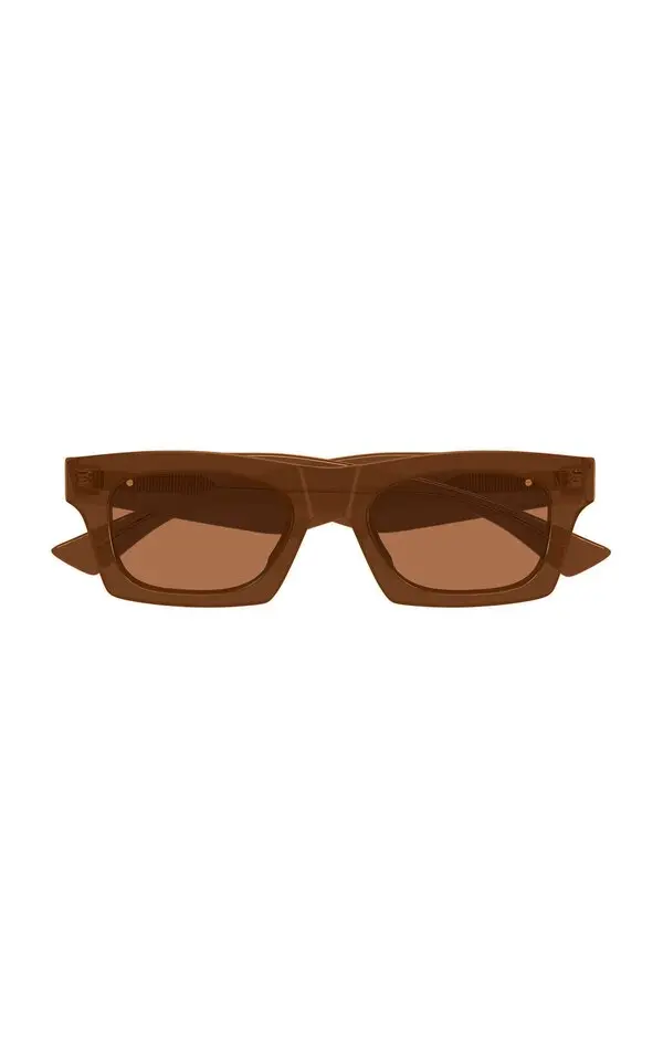 Bottega Veneta Square-frame Acetate Sunglasses - Brown