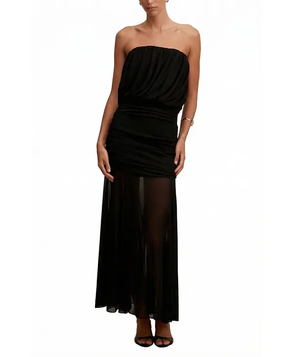 EVER NEW Lyra Bandeau Draped Maxi Dress - Black