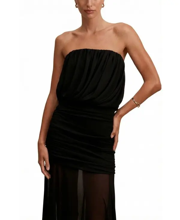EVER NEW Lyra Bandeau Draped Maxi Dress - Black