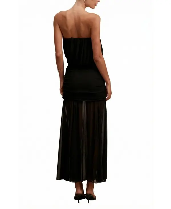 EVER NEW Lyra Bandeau Draped Maxi Dress - Black