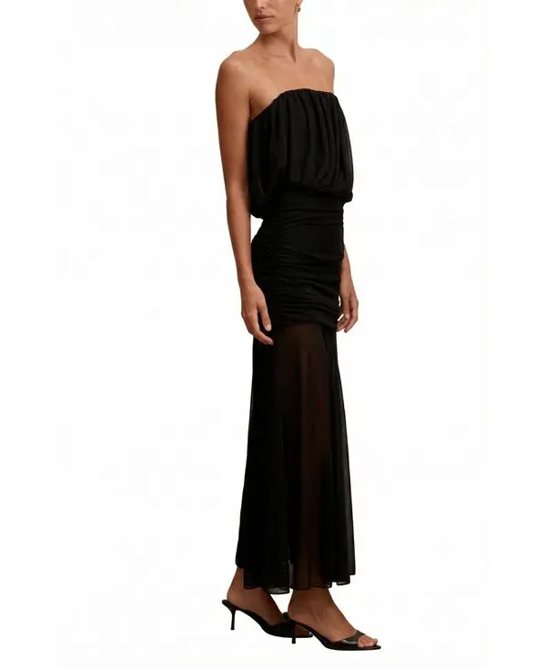 EVER NEW Lyra Bandeau Draped Maxi Dress - Black