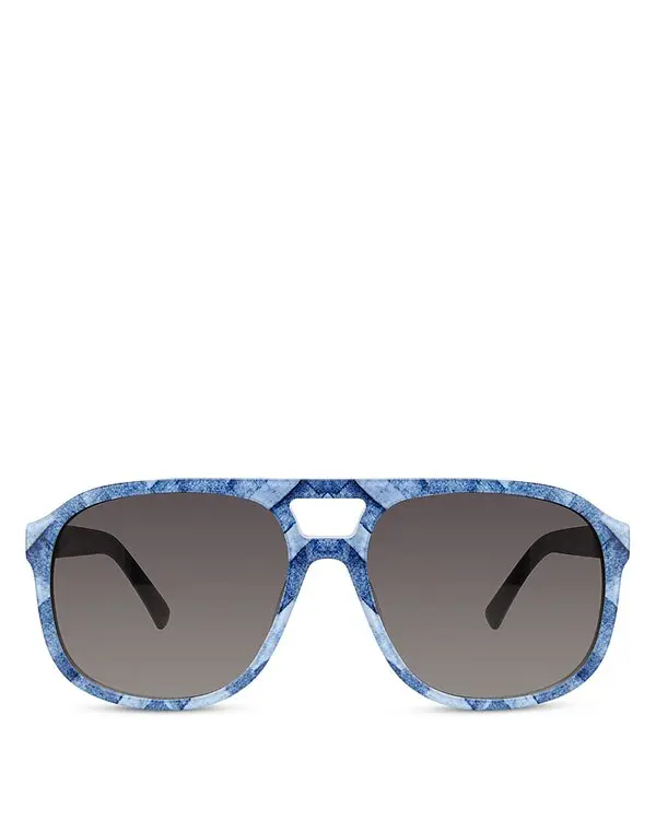 Kurt Geiger Square Flat Top Sunglasses 59mm - Blue