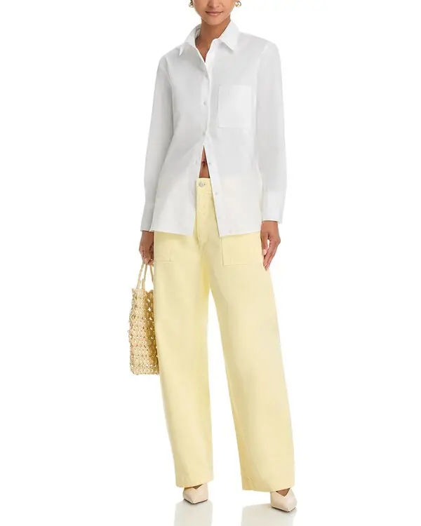 FRAME The Bow Cargo High-rise Barrel Jeans - Lemon