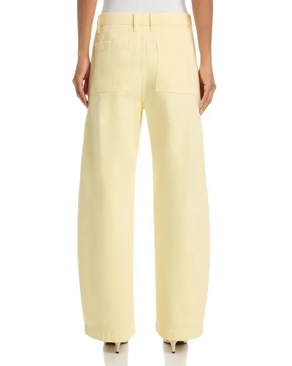FRAME The Bow Cargo High-rise Barrel Jeans - Lemon