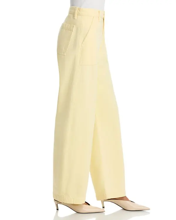 FRAME The Bow Cargo High-rise Barrel Jeans - Lemon