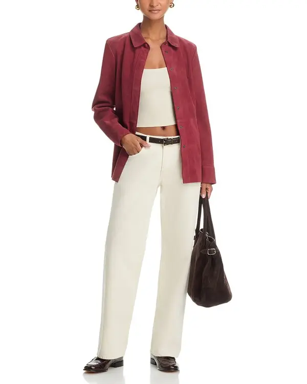 FRAME The Saturday Low Rise Straight Jeans - Shell