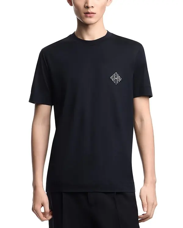 Emporio Armani Regular Fit Crewneck Logo T-shirt - Navy Blue