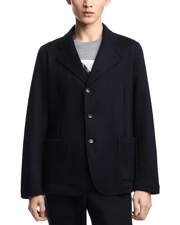 Emporio Armani Regular Fit Asymmetrical Blazer - Dark Navy