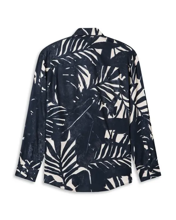Emporio Armani Comfort Fit Leaf Print Shirt