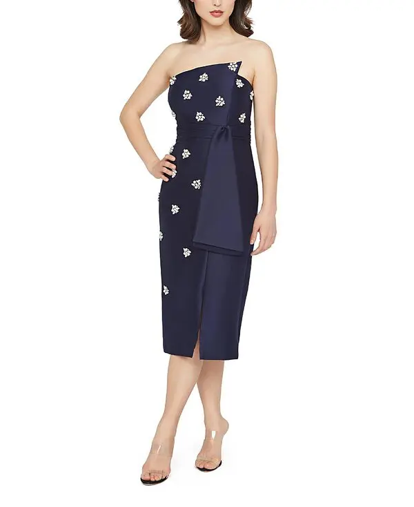 KAY UNGER Ria Embellished Midi Dress - Dark Sky