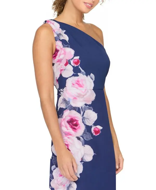 KAY UNGER Carissa One-shoulder Gown