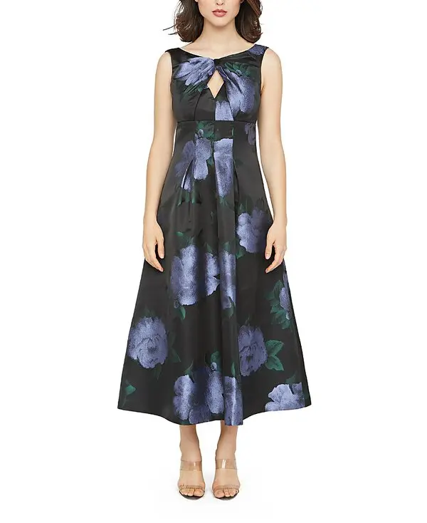 KAY UNGER Mia Tea Length Dress - Black
