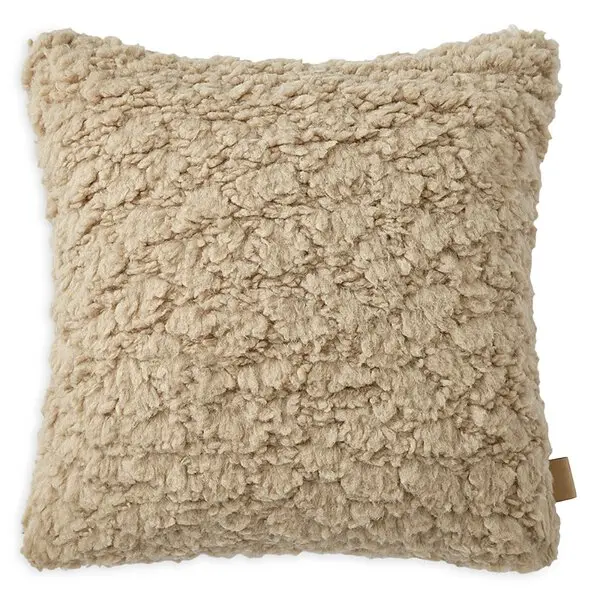 UGG Shira Textured Sherpa Decorative Pillow, 20 X 20 - Mustard Seed