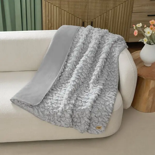 UGG Shira Textured Sherpa Throw Blanket