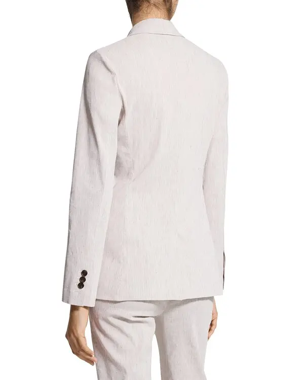 Theory Notched Lapel Staple Blazer - Cognac Multi