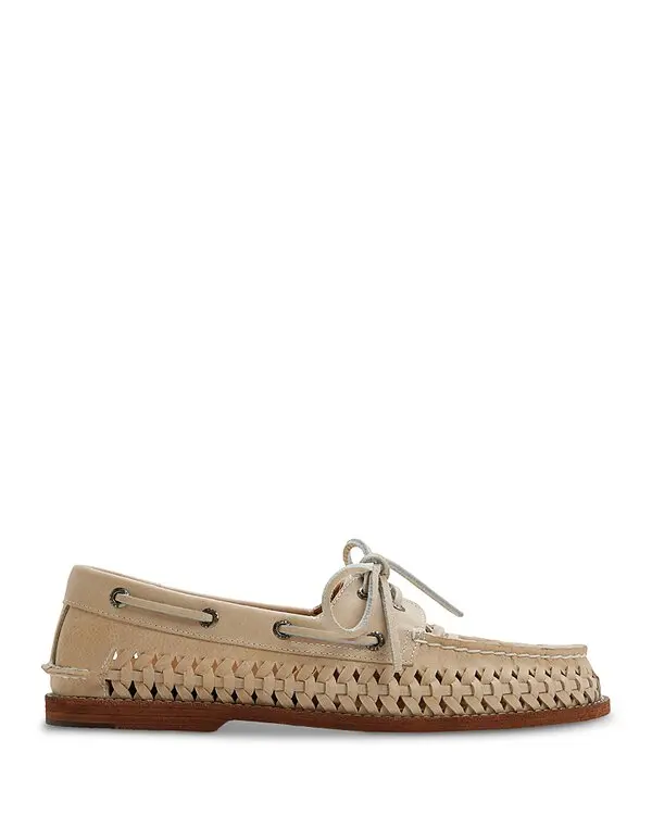 Sperry Gold Cup Authentic Original Woven Loafers - Light Beige