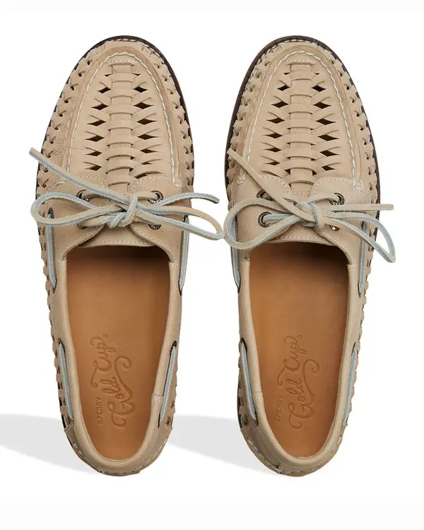 Sperry Gold Cup Authentic Original Woven Loafers - Light Beige