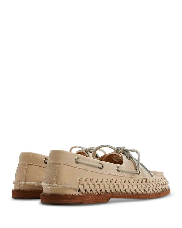 Sperry Gold Cup Authentic Original Woven Loafers - Light Beige