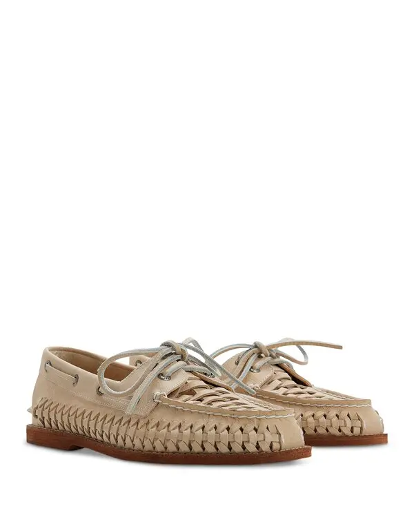 Sperry Gold Cup Authentic Original Woven Loafers - Light Beige