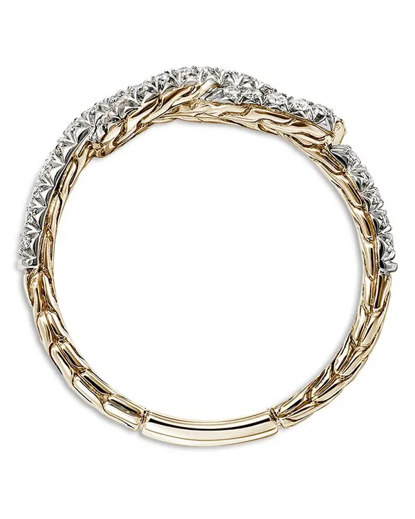 John Hardy 14k Yellow & White Love Knot Diamond Ring - Gold