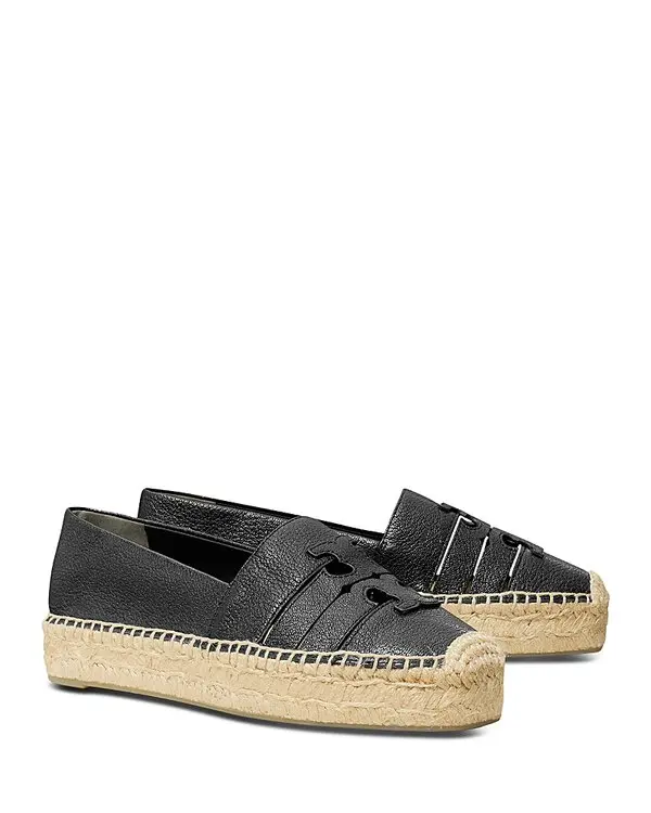 Tory Burch Ines Multi Strap Espadrille Flats - Perfect Black