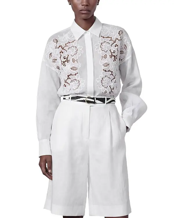 Max Mara Embroidered Ramie Shirt