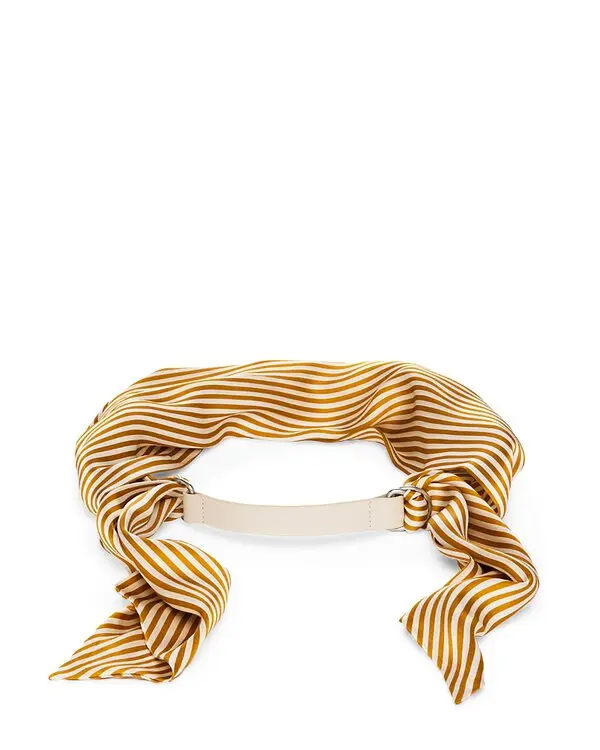 Rag & Bone Michele Silk Scarf Belt - Sun Stripped