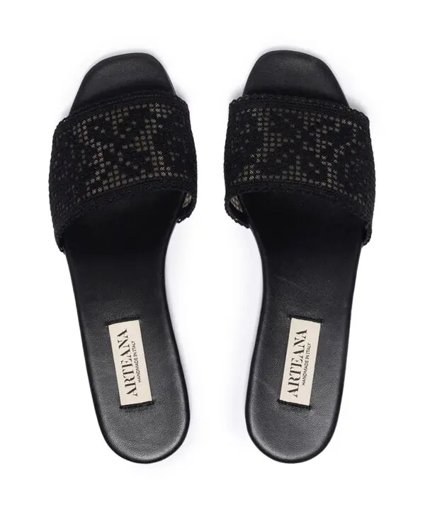 ARTEANA Clio Flat Slide - Black