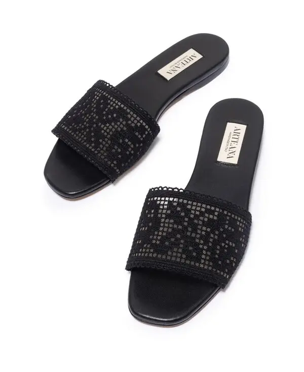 ARTEANA Clio Flat Slide - Black