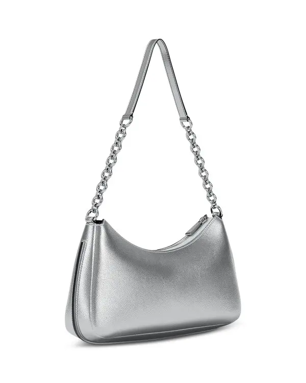 Michael Kors Nolita Medium Metallic Leather Pouchette - Silver