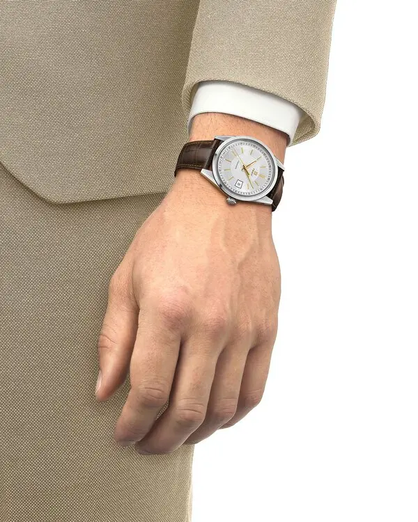 TISSOT Visodate Watch, 39mm - Brown