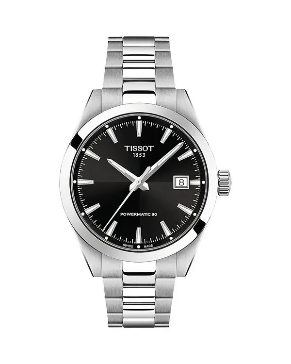 TISSOT Gentleman 38mm Watch - Stainless Steel/black
