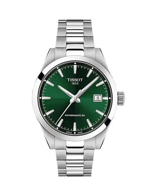 TISSOT Gentleman 38mm Watch - Stainless Steel/green